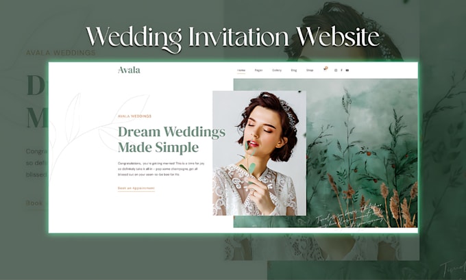 Make an elegant wedding website by Ghulamcreative | Fiverr