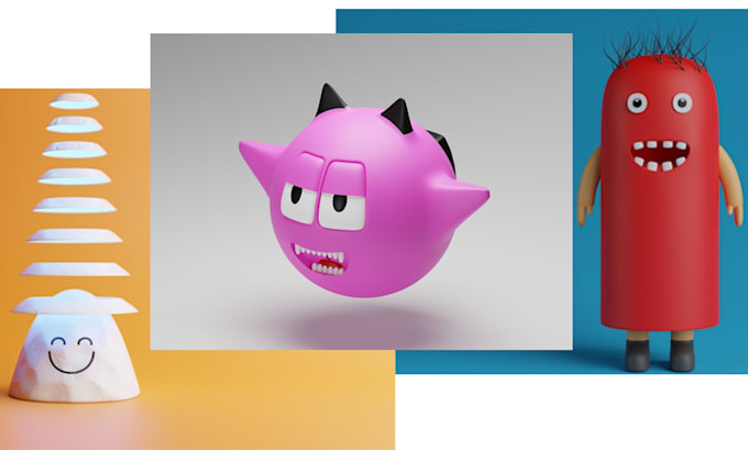 Do 3d model design character design with ulta rendering by Alicad7 | Fiverr