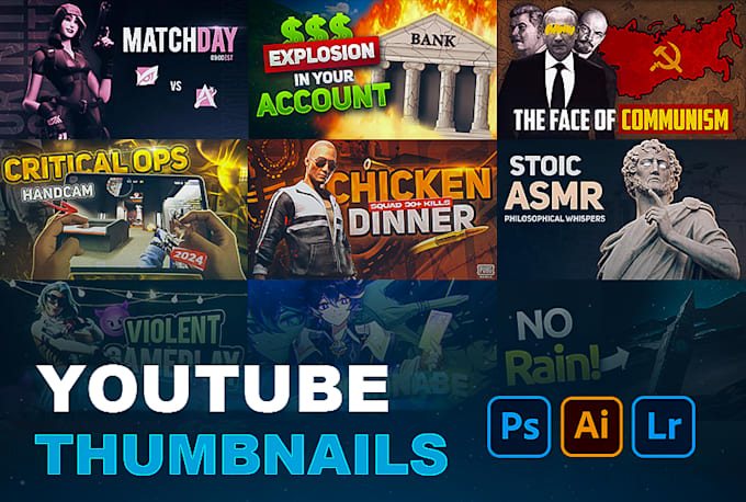 Design attractive youtube thumbnail graphics by Syliongfx | Fiverr