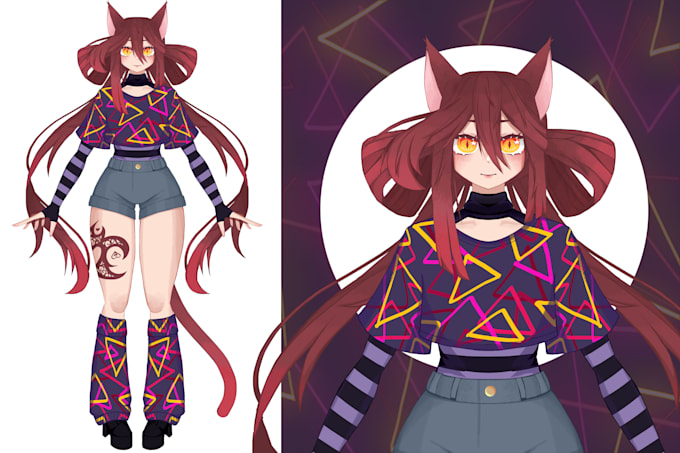 Design and or draw and cut a vtuber model art only by Mimikyavt | Fiverr