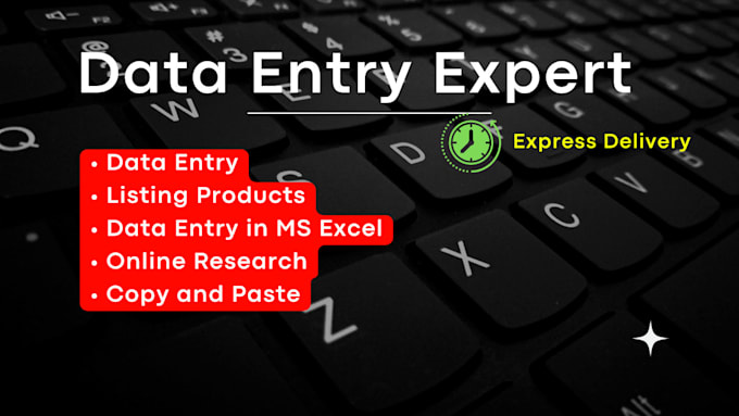 Do data entry, ms excel data entry gig, data entry typing work job ...