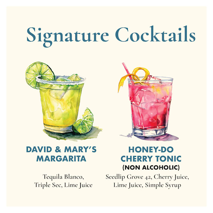 Illustrate your custom cocktail by Sketchingemma | Fiverr