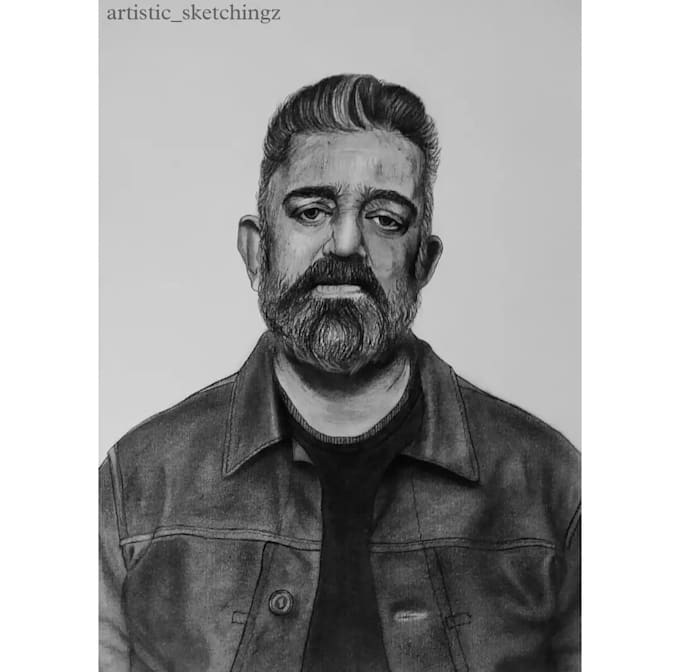 Creating charcoal portraits with meticulous details by Rupeshkamisetti ...