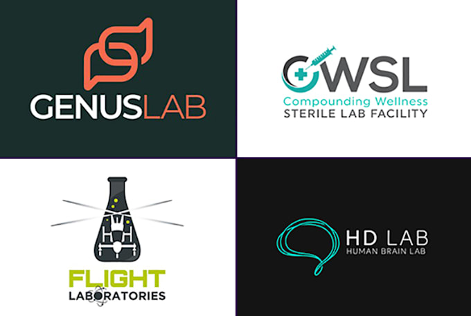 Do minimalist medical laboratory logo design for you by Rosa1fomby | Fiverr