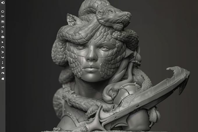 Sculpt 2d model, character, statue for 3d printing by Concettade | Fiverr