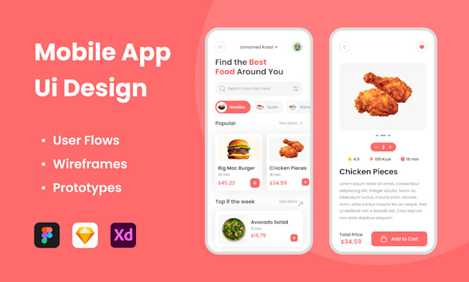 Modern creative mobile app ui ux design by Yashohara_19 | Fiverr