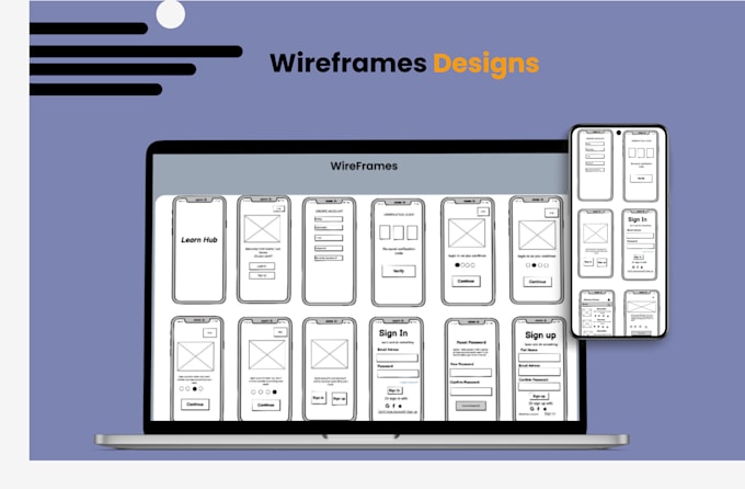 Design wireframe and mockup by Af22169 | Fiverr