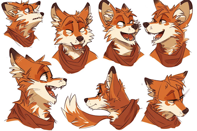 Design a cute reference sheet for your furry oc by Crocogeese | Fiverr