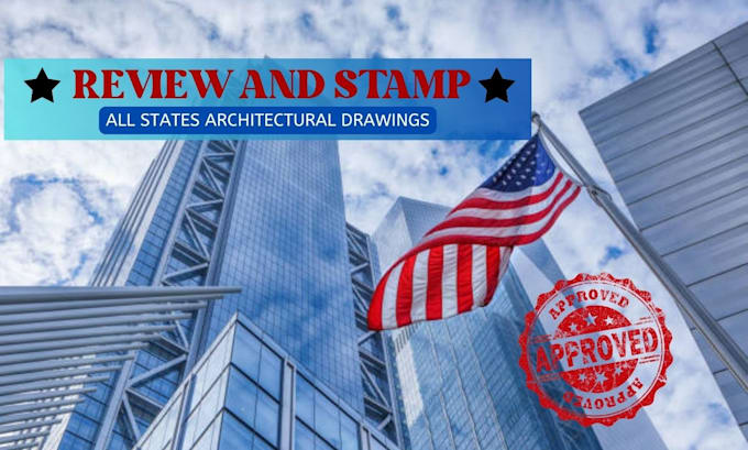Stamp usa architectural drawings, mep, floorplan for city permit by ...