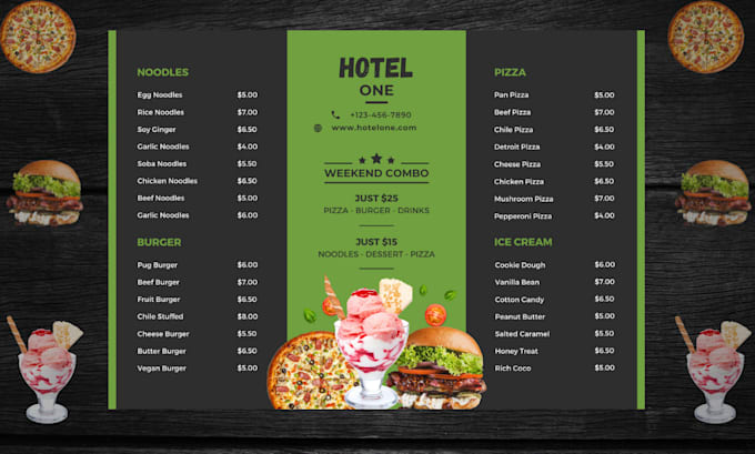 Design elegant menu, single side menu, bifold, trifold menu by Aisha797 ...