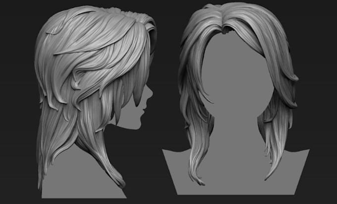 Design 3d hair, real hair, xgen hair for your game character by ...