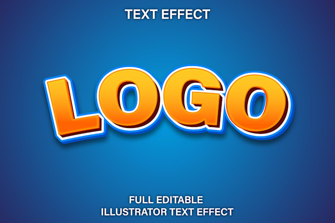 Do creative 3d typography text effect logo design by Jibon_c | Fiverr