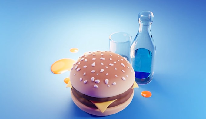 3d food animation, 3d food models and 3d renders by An_devrew | Fiverr