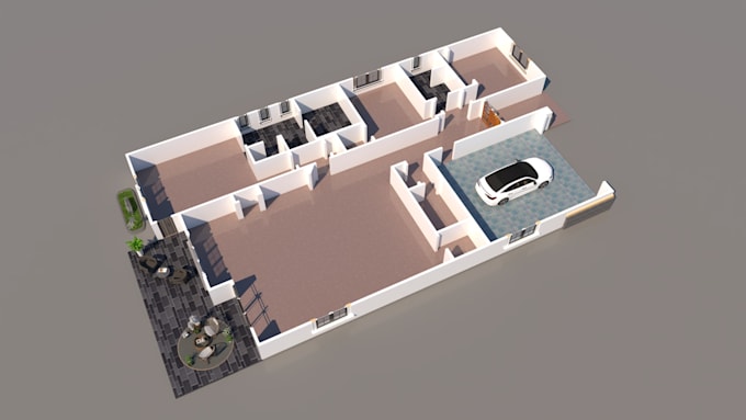 Convert 2d to 3d floor plan and rendering with architectural ...