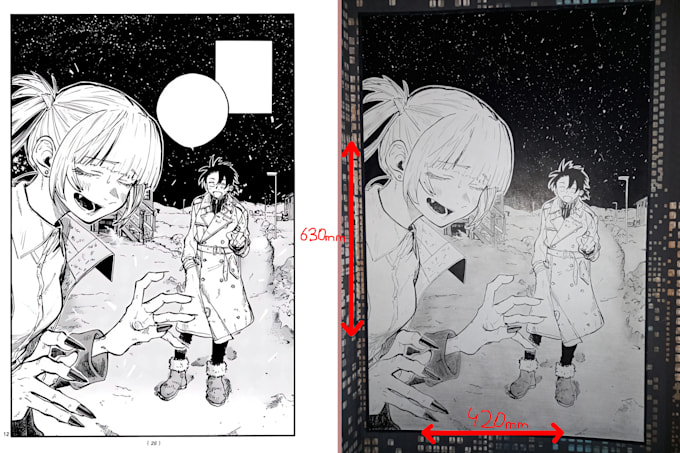 Make manga panel for your wall by Salestro | Fiverr