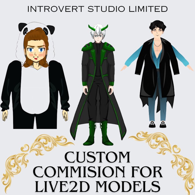 Create a custom live2d model for you by Waqasdni007 | Fiverr
