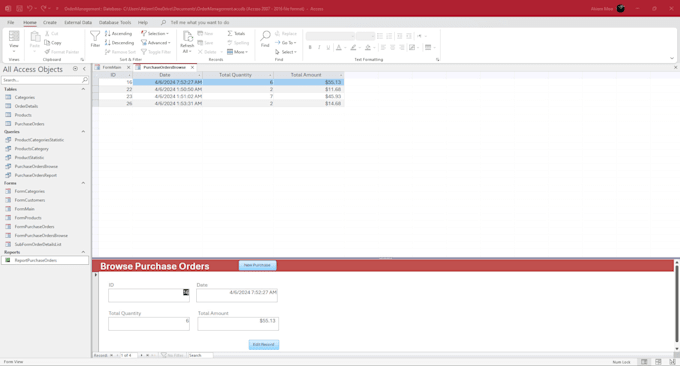 Create microsoft access database, forms and reports by Akiemmoo | Fiverr