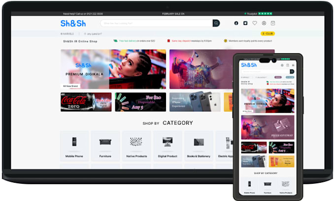 Create your online shopping website by Codelearnraffle | Fiverr