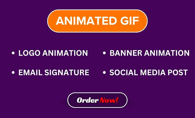 Create custom logo animated gif, email signature, banner animation by ...