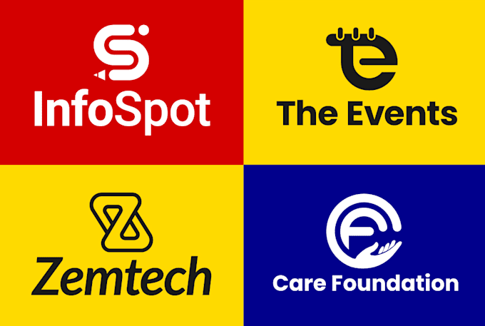 Design wordmark initial letters mark and custom text based logo for ...