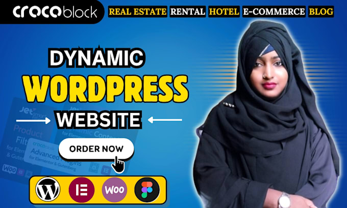 Build wordpress dynamic website using crocoblock, elementor pro and jet ...
