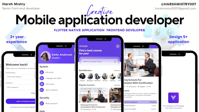 Design and develop flutter app by Harshmistry007 | Fiverr