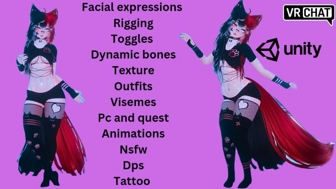 Model Custom Vtuber Model Vrchat Vrc Avatar Vr Chat Avatar Vrc Vtuber Nsfw By Susvrc Fiverr