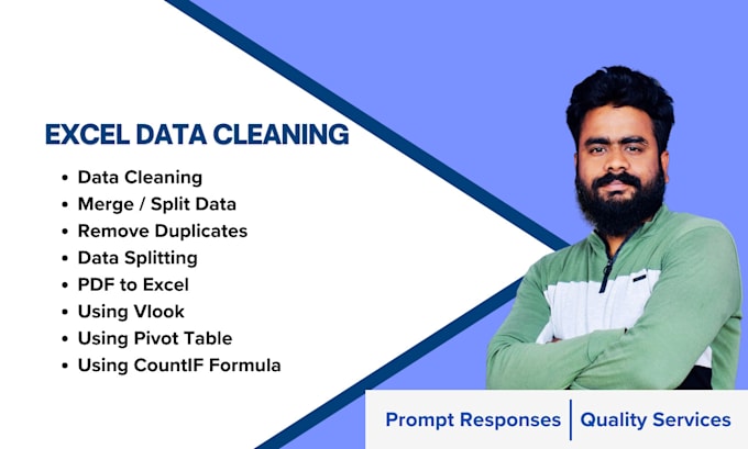 Do Excel Data Cleaning Formatting Removing Duplicates Sorting Pdf To Excel By Tsantosh