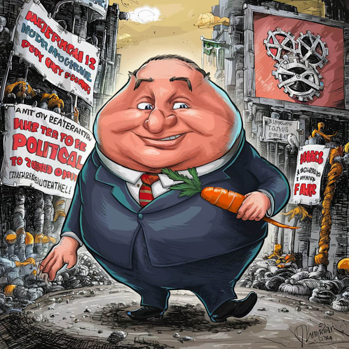 Draw political cartoon character for social media by Tykerenry | Fiverr