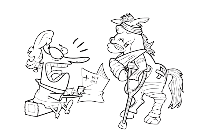 Draw black and white funny cartoon line art by Abubaker1234 | Fiverr