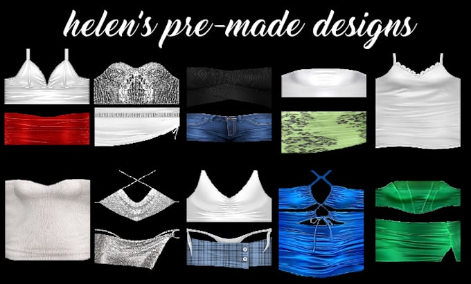 Sell premade hand drawn roblox clothing designs by Helendesigning | Fiverr