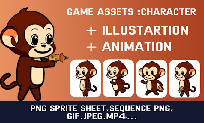 Create 2d game character sprite sheets and animations by Gamespaceasset ...