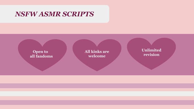 Write your nsfw asmr script for you by Kacheheart | Fiverr
