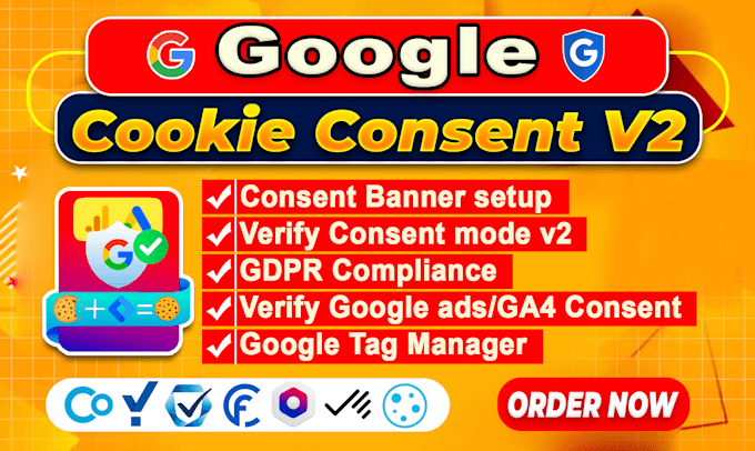 Setup cookie consent banner to enable google consent mode v2, gdpr ...