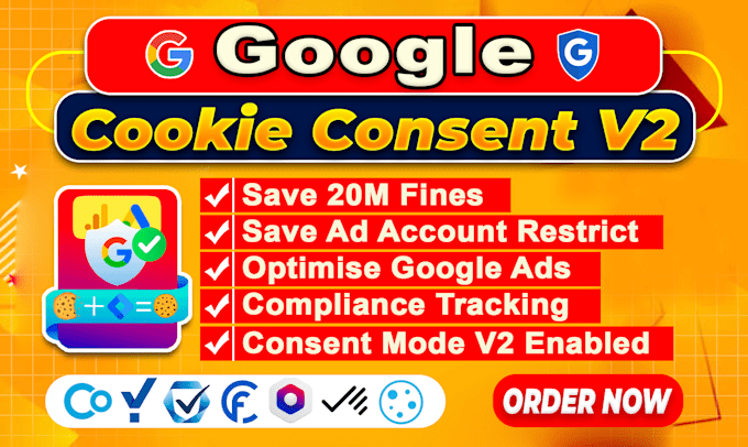Save ad restriction with gdpr, ccpa google cookie consent mode v2 banner setup by Mnsmasum62786 ...