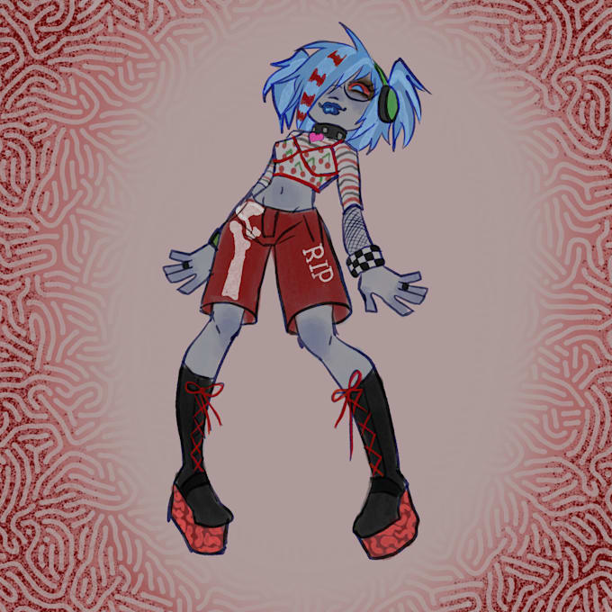 Draw custom y2k style character by Hyerkin | Fiverr