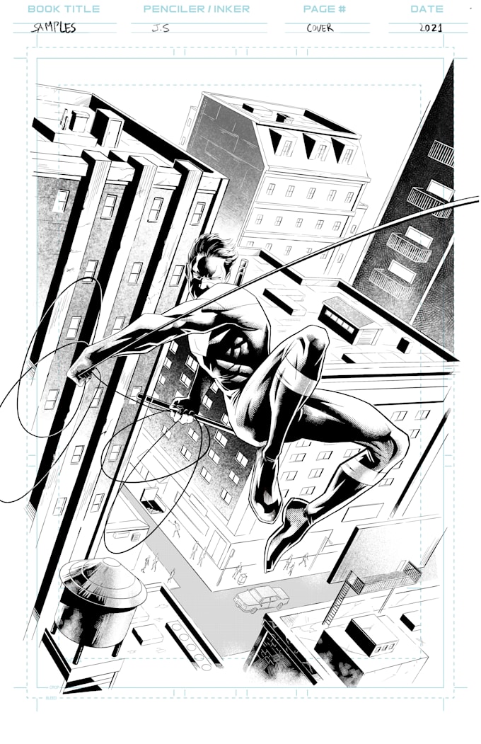 Draw your comic page in black and white by Jman_draws | Fiverr