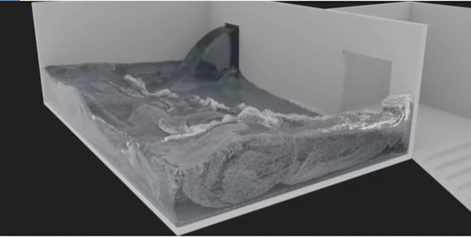 Create 3d water simulation, liquid animation,3d fluid animation for ...