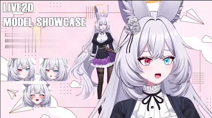 Draw vtuber model, live2d vtuber, 2d vtuber model, live2d by Mextern | Fiverr