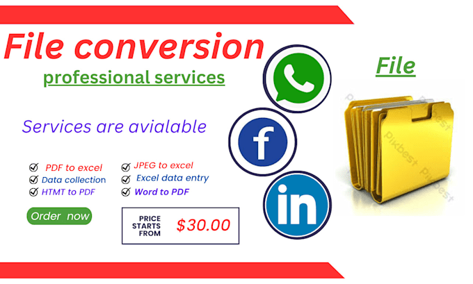 Do file conversion, data scraper with sincerity by Moinul77 | Fiverr