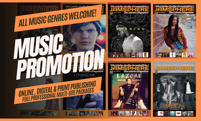 Feature your music in the jamsphere magazine packages by Jamspherepromo | Fiverr