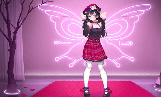 Draw and rig 2d vtuber model, live2d model, 2d vtuber, facerig ...