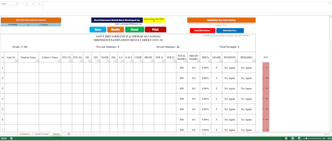 Provide excel automated result sheet generator by Nazish_jamali | Fiverr