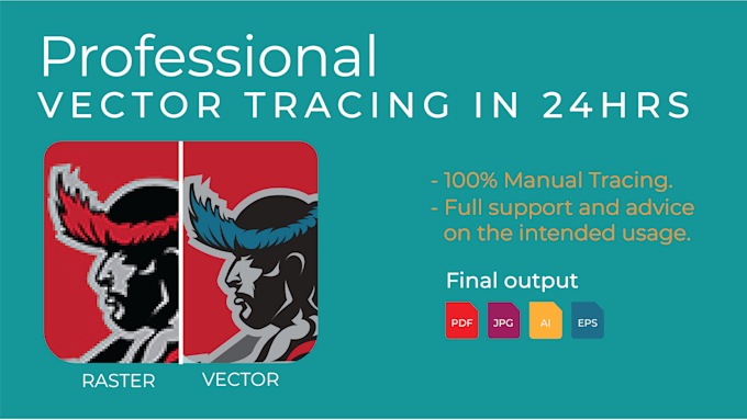 Professionally trace bitmap image and logo to vector file by ...