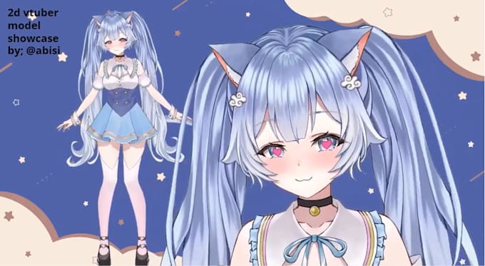 Create 2d vtuber model, live2d vtuber rigging, anime 2d vtuber, 2d ...