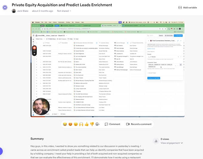 Onboard you to clay tables with automations, tables and honest ...