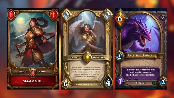 Do card game design, tcg, board game, card game art, box design, card ...