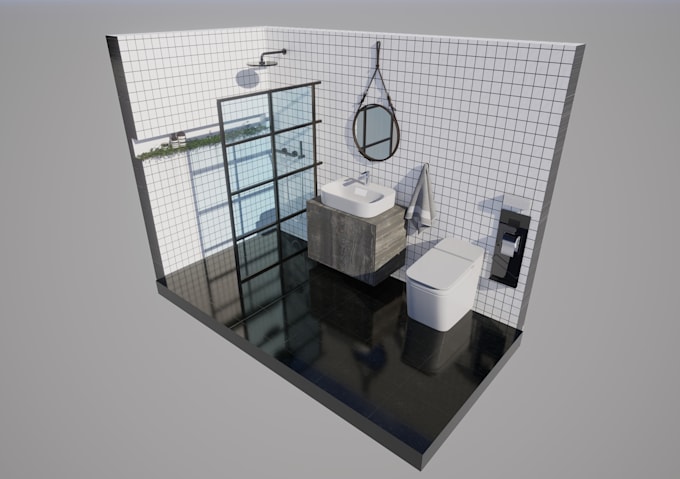 Create a 3d room axonometry render by Xsvisuals | Fiverr