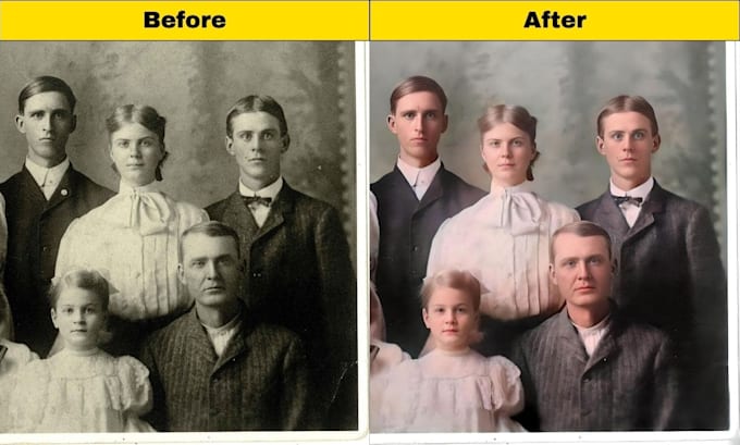 Restore, repair, colorize and retouch your damaged old photos by Afzal ...