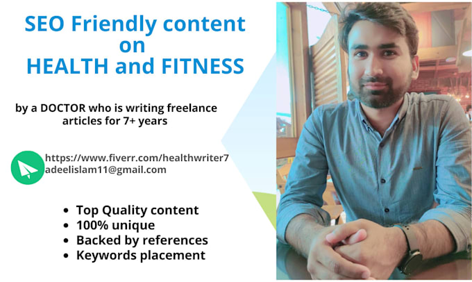 Do seo medical articles and blog posts in health and fitness by ...